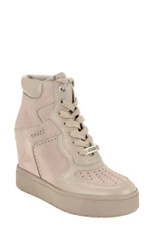 Guess Guilley Wedge Sneaker - Light Gray