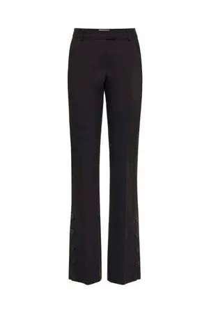 MAISON COMMON Stretch Trousers With Button Detailing - Black