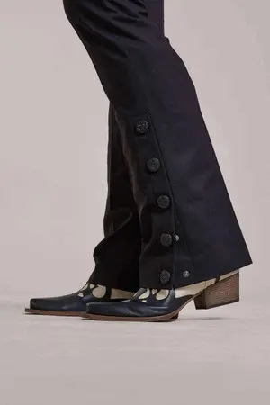 MAISON COMMON Stretch Trousers With Button Detailing