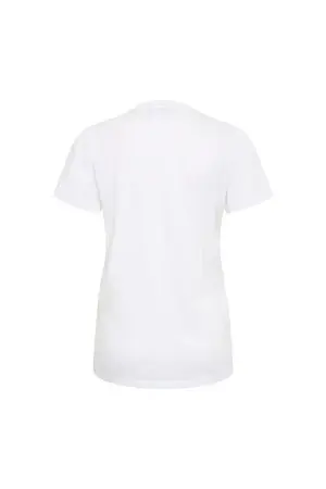 MAISON COMMON Cotton T-shirt With Logo - White/pink