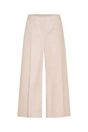 MAISON COMMON Cropped Printed Cotton Lycra Trousers - Multicolour