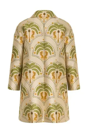 MAISON COMMON Jacquard Long Jacket With Embroidery