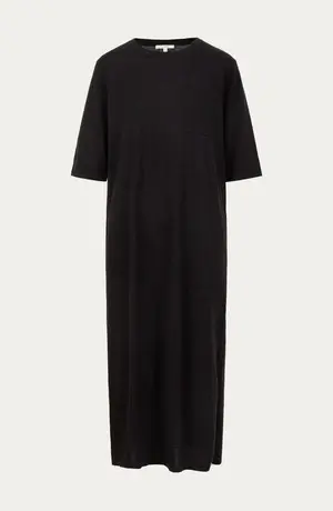 JUANA Elara Short Sleeve Maxi Dress - Black