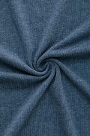 WOLF VS. GOAT (WVG) Heavyweight Long Sleeve Viscose Jersey Crewneck - Navy