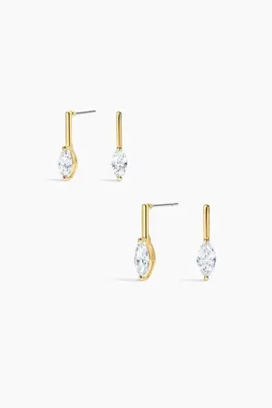 ELECTRIC PICKS JEWELRY Marquise Crystal Earrings Set Of 2
