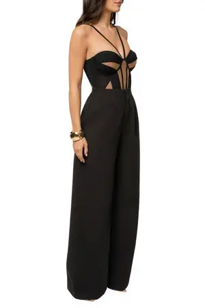 JLUXLABEL Illusion Contrast Bodysuit - Black