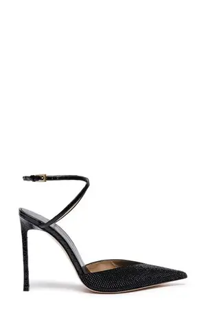 TOM FORD Selen Crystal Leather Ankle Strap Pump
