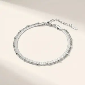 BLISS DIAMOND Stefanie Anklet Plated 9.25" With 1.5" Extender