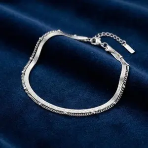 BLISS DIAMOND Stefanie Anklet Plated 9.25" With 1.5" Extender