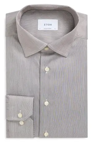 Eton Contemporary Fit End On End Cotton Shirt