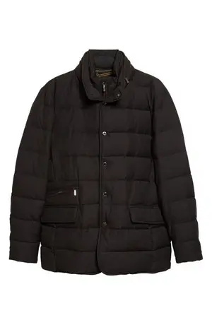 MOORER Ilvo 3-in-1 Quilted Down Overcoat With Removable Vest - Nero