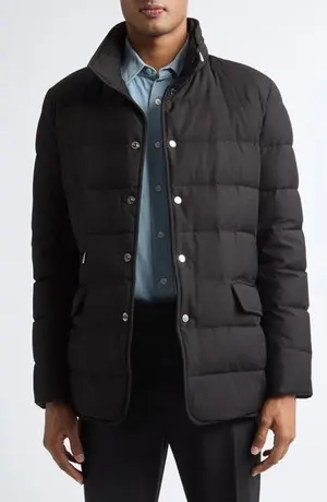 MOORER Ilvo 3-in-1 Quilted Down Overcoat With Removable Vest