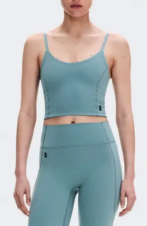 On Studio Cropped Racerback Tank - Agave