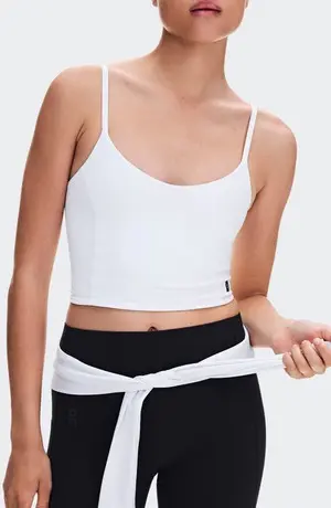 On Studio Cropped Racerback Tank - White