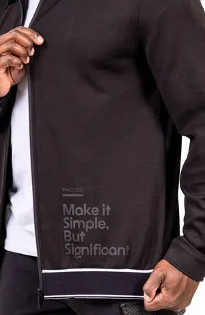 MACEOO Marthyr Zip Sweater With Graphic Detail