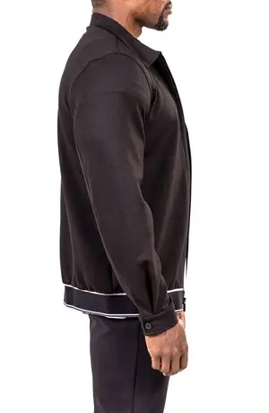 MACEOO Marthyr Zip Sweater With Graphic Detail
