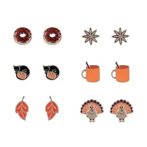 HALLMARK 6-pair Fall Motif Earring Set