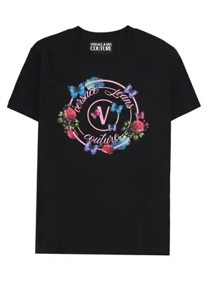 Versace T-shirt Con Emblema "butterfly