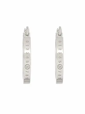 MAISON MARGIELA Logo Hoop Earrings