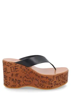 Chloé Maxime Wedge Thong Sandals