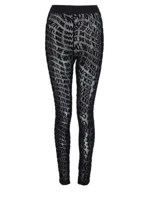 Versace Pantalone Leggings Con Stampa Logo
