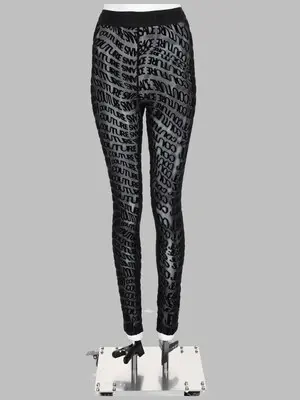 Versace Pantalone Leggings Con Stampa Logo