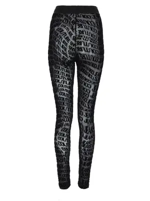 Versace Pantalone Leggings Con Stampa Logo