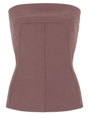 Rick Owens Top Bustier In Lana - Pink