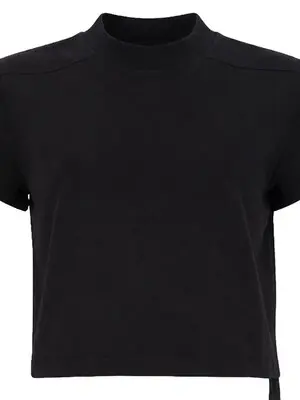 Rick Owens Cropped Cotton T-shirt With Draped Detail