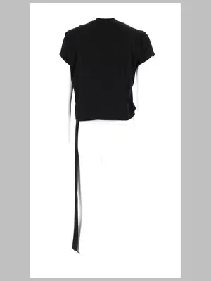 Rick Owens Cropped Cotton T-shirt With Draped Detail