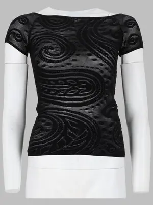 Etro Jacquard Paisley Top - Black