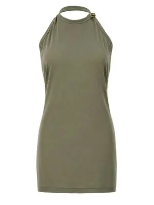 Balenciaga Halter Neck Draped Top - Green