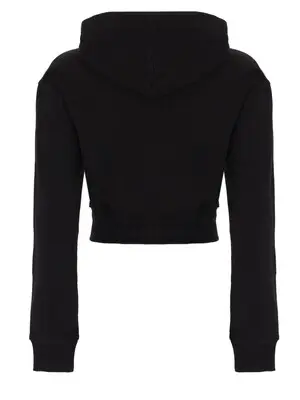 Versace Baroque Emblem Cropped Hoodie