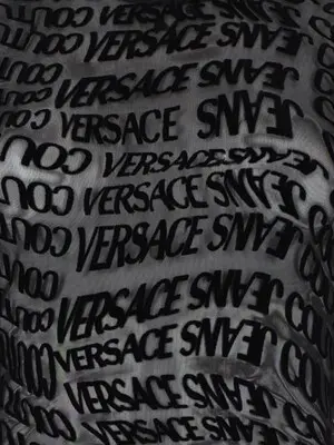 Versace Cropped Logo Print T-shirt