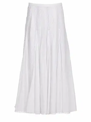 CHARO RUIZ IBIZA Charo Ruiz White Lace Maxi Skirt