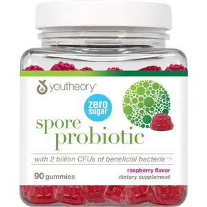 YOUTHEORY Spore Probiotic Zero Sugar Gummy Digestive Supplement 90ct - None