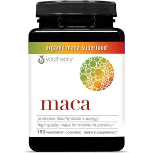 YOUTHEORY Maca Capsule 180 Vegetarian Capsules Energy Vitality Supplement - None