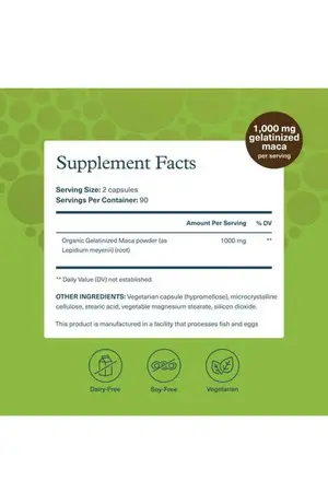 YOUTHEORY Maca Capsule 180 Vegetarian Capsules Energy Vitality Supplement