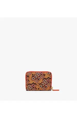 Mcm Aren Zip Wallet In Disco Visetos