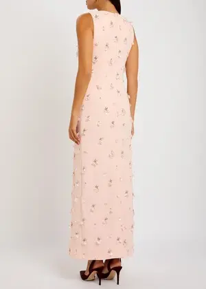 Simkhai Claudia Embellished Crepe Maxi Dress - Pink