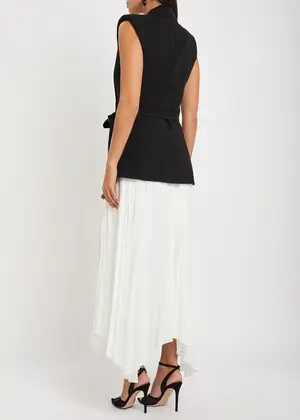 Simkhai Helena Tailored Crepe Blazer Maxi Wrap Dress