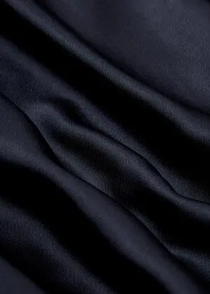 Simkhai Phoebe Asymmetric Draped Satin Top