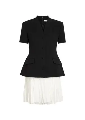 Simkhai Leah Tailored Blazer Crepe Mini Dress