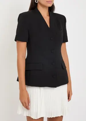 Simkhai Leah Tailored Blazer Crepe Mini Dress