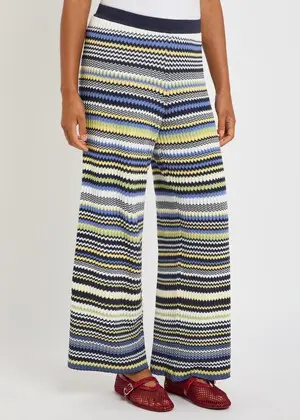 Simkhai Farrah Chevron Knit Trousers