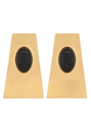 NINA GORDON Cabochon Drop Earrings - Gold