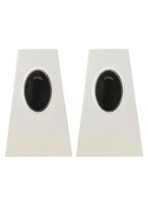 NINA GORDON Cabochon Drop Earrings - Silver
