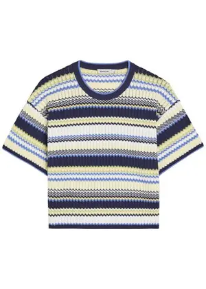 Simkhai Tenley Chevron Knit T-shirt