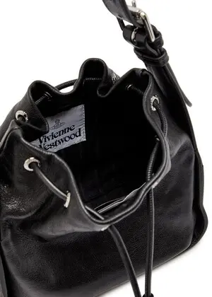 VIVIENNE WESTWOOD Stacey Pebbled Leather Bucket Bag