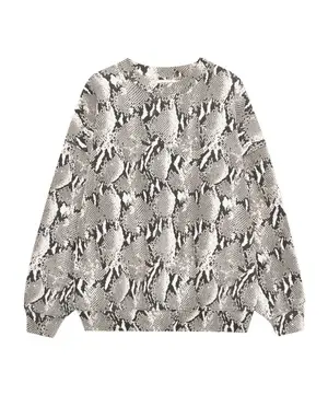 ANINE BING Miles Leopard Print Sweatshirt